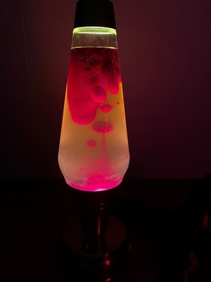Vintage 70s Lava Lamp Gold Base with Red Lava | eBay