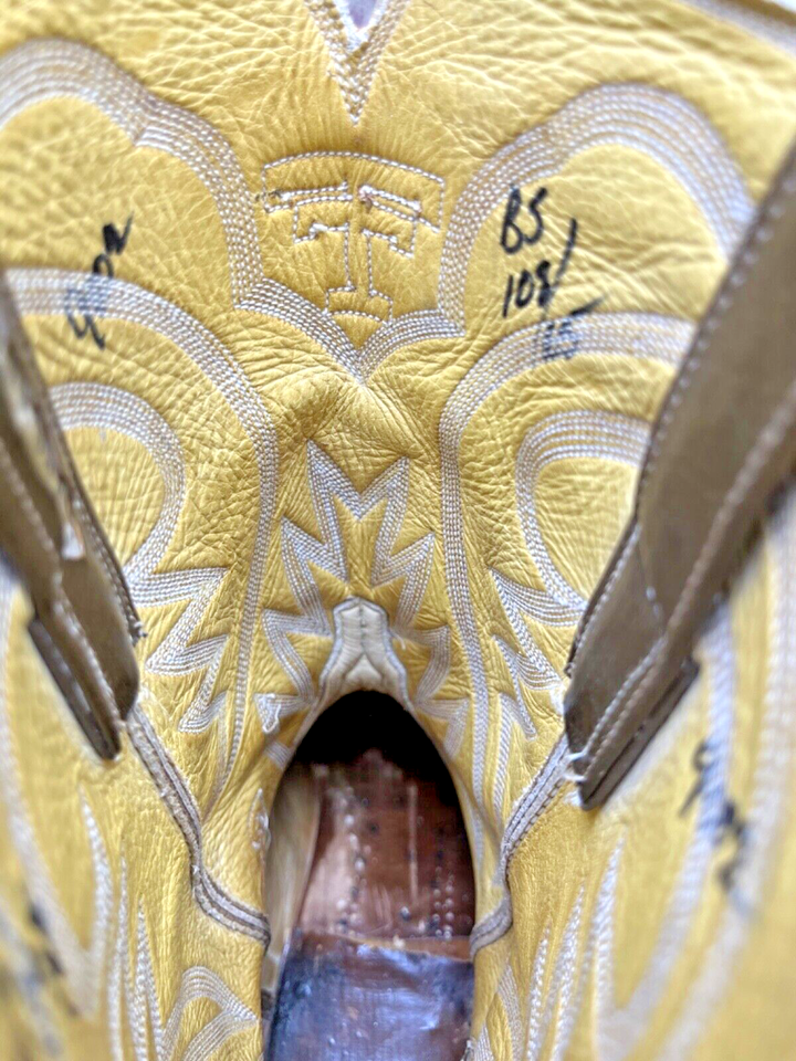 JAMES LEDDY EXOTIC TAUPE FULL QUILL OSTRICH 9.5E MENS COWBOY BOOTS | eBay