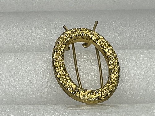 Vintage Bright Gold Tone Gold Dress Clip, Scarf Ring | eBay