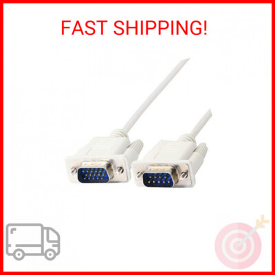 4.5 Feet DB 9 Pin Male to VGA 15 Pin Male Adapter Cable, RS232 to VGA ...