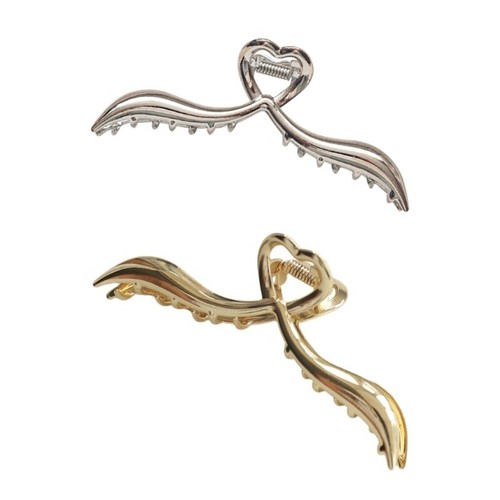 Ins Cool Hot Girl Hair Claw All-match Heart Shape Ponytail Hair Clip | eBay