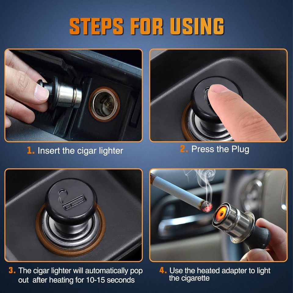 Nilight 2 Pack Cigarette Lighter 12V DC Car Replacement Socket | eBay