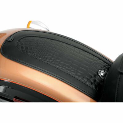 Black Embossed Gator Leather Fender Bib 2006-17 Harley Dyna FXD FXDWG ...