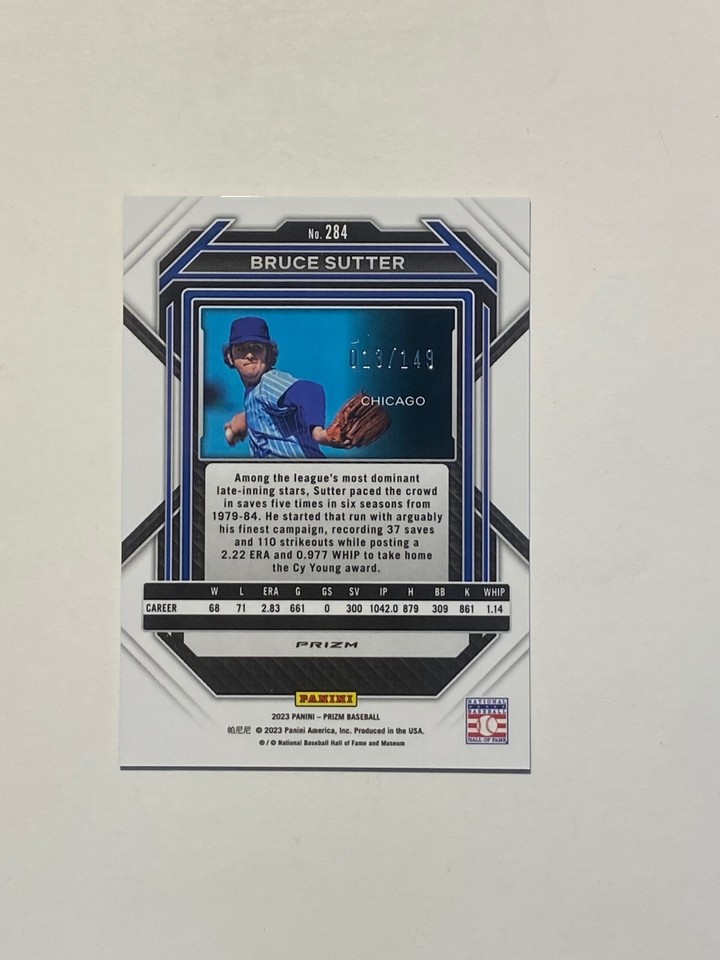 2023 Panini Prizm Baseball #284 BRUCE SUTTER Blue Prizm /149 ssp | eBay