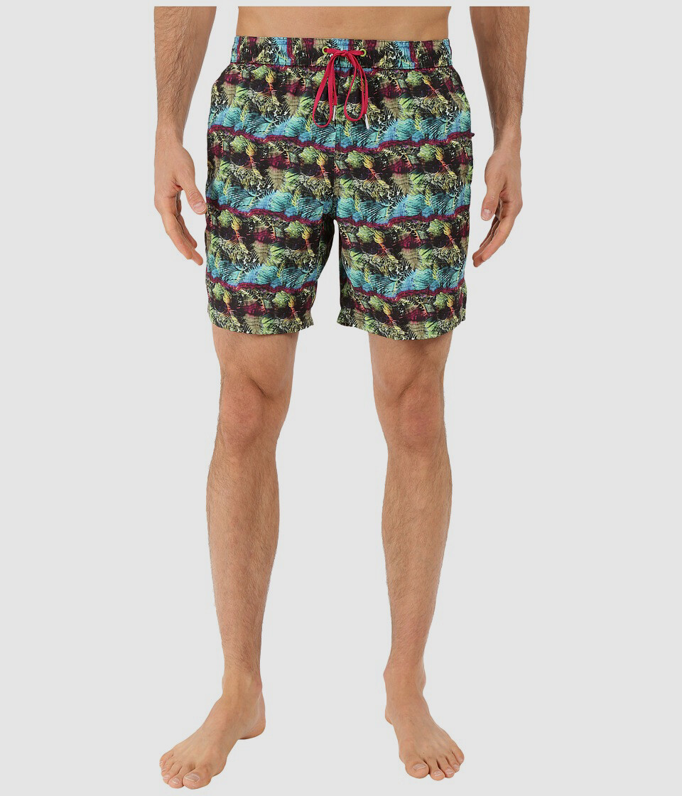 $111 Rainforest Men's Green Hypercolor Drawstring Swimwear Swim Trunks ...