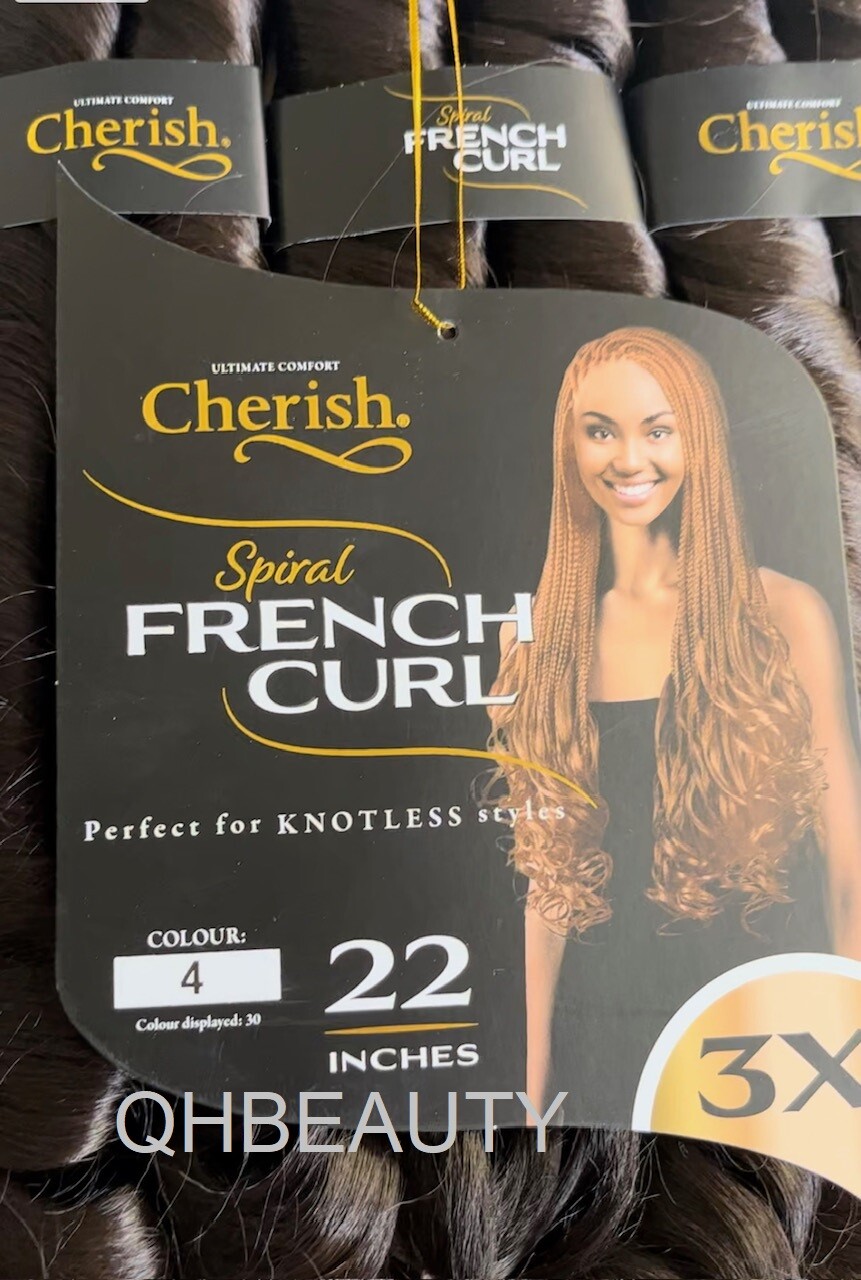 CHERISH SYNTHETIC CURLY SPIRAL HAIR EXTENSION BRAID - 3 x SPIRAL FRENCH CURL 22 | eBay