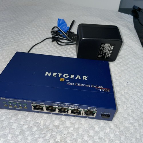 Netgear Fast Ethernet Switch FS105, * With AC Power Supplies* | eBay