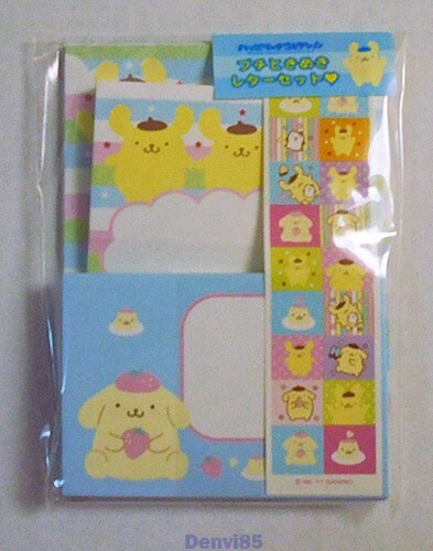 VERY CUTE & HTF! 2011 Sanrio POM POM PURIN Mini Stationery Set from ...