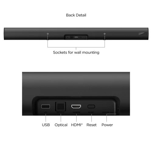 Onn Roku Smart Soundbar with built-in 4K Streaming Media Player ...