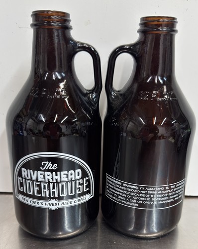 Growlers Riverhead Cider House 32oz Amber Beer Cider Growler Glass Set ...