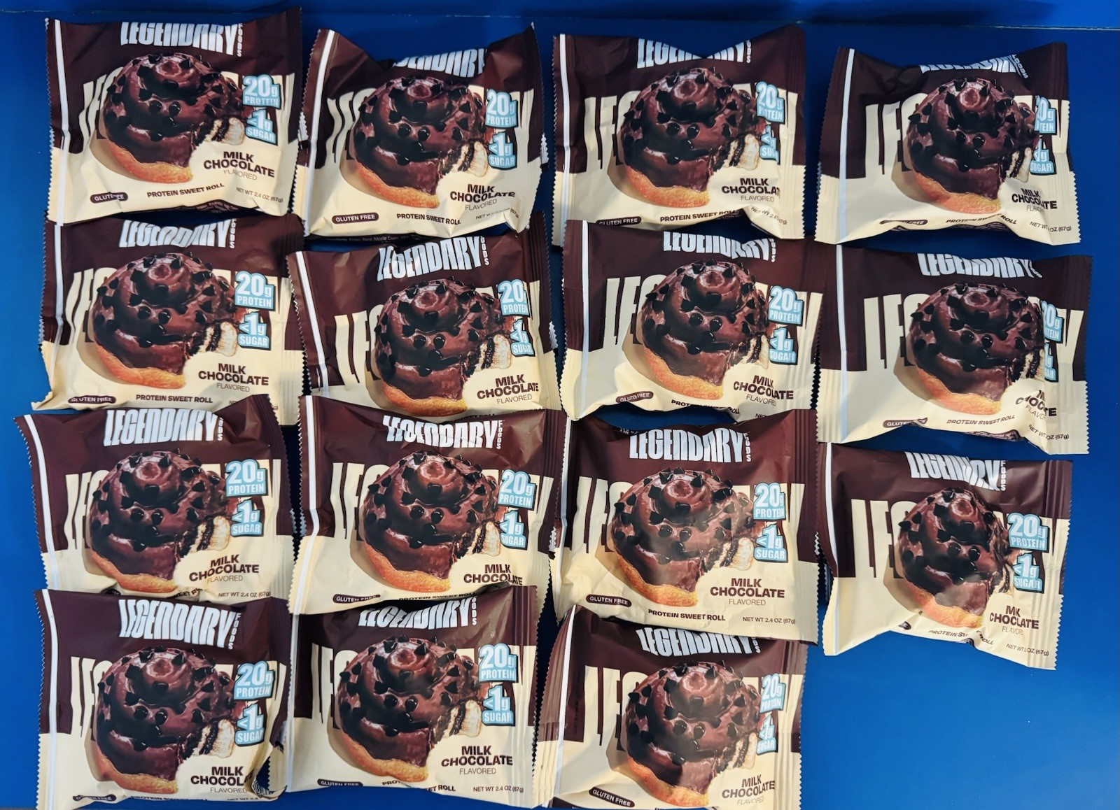 (15) Legendary Foods Milk Chocolate Protein Sweet Roll, 2.2oz BB: 06/ ...