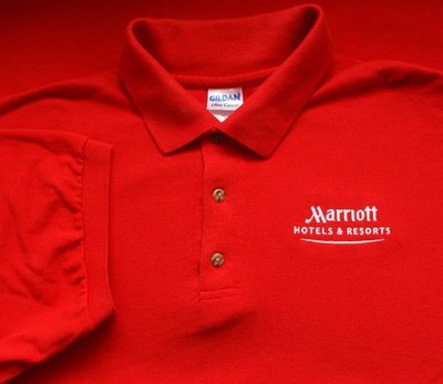 Marriott Hotels & Suites Employee Polo Uniform Shirt, Mens Large | eBay