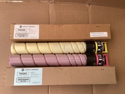 NEW! Lot of 4, Genuine Konica Minolta TN626K/C/M/Y Toner Cartridge | eBay