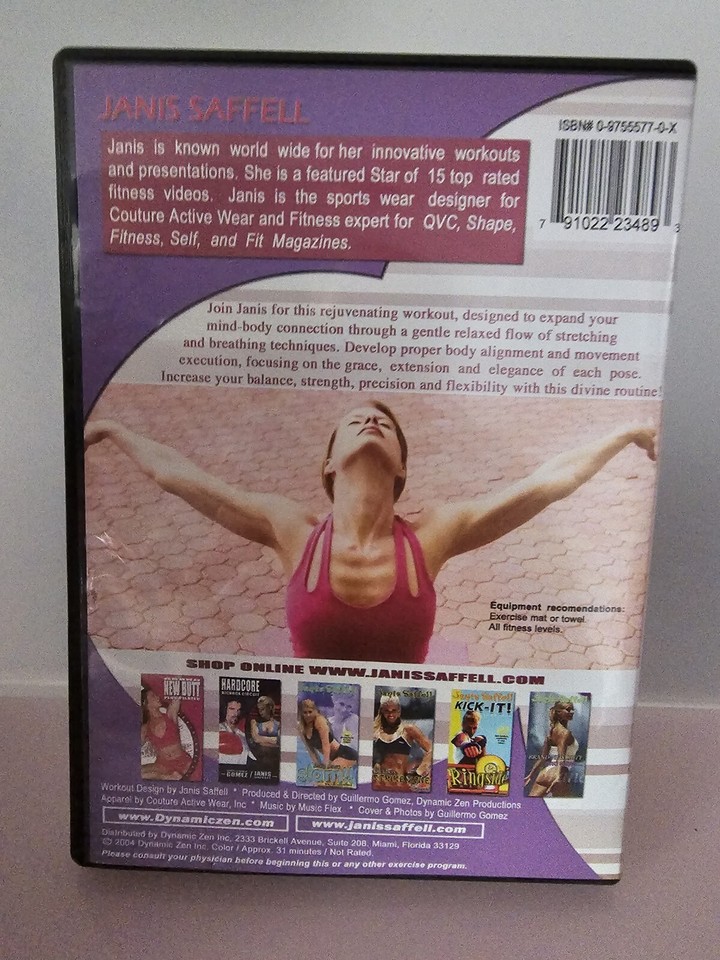 Dynamic Stretch DVD Janis Saffell FITNESS WORKOUT VIDEO Yoga and ...