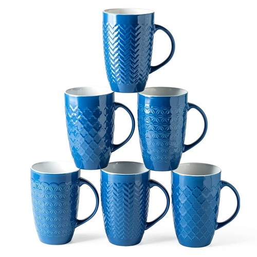 Extra Large Coffee Mugs Set Of 6 22oz Ceramic Tall Coffee Mugs Set With ...