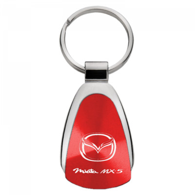Mazda Miata MX5 Red Teardrop Authentic Logo Key Chain Fob Ring Official ...