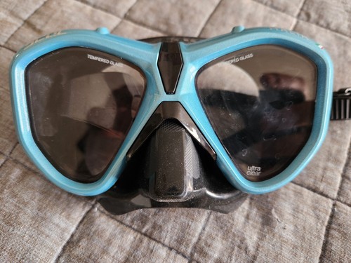 SEAC Italia Dive Mask Black Silicone/Light Blue | eBay