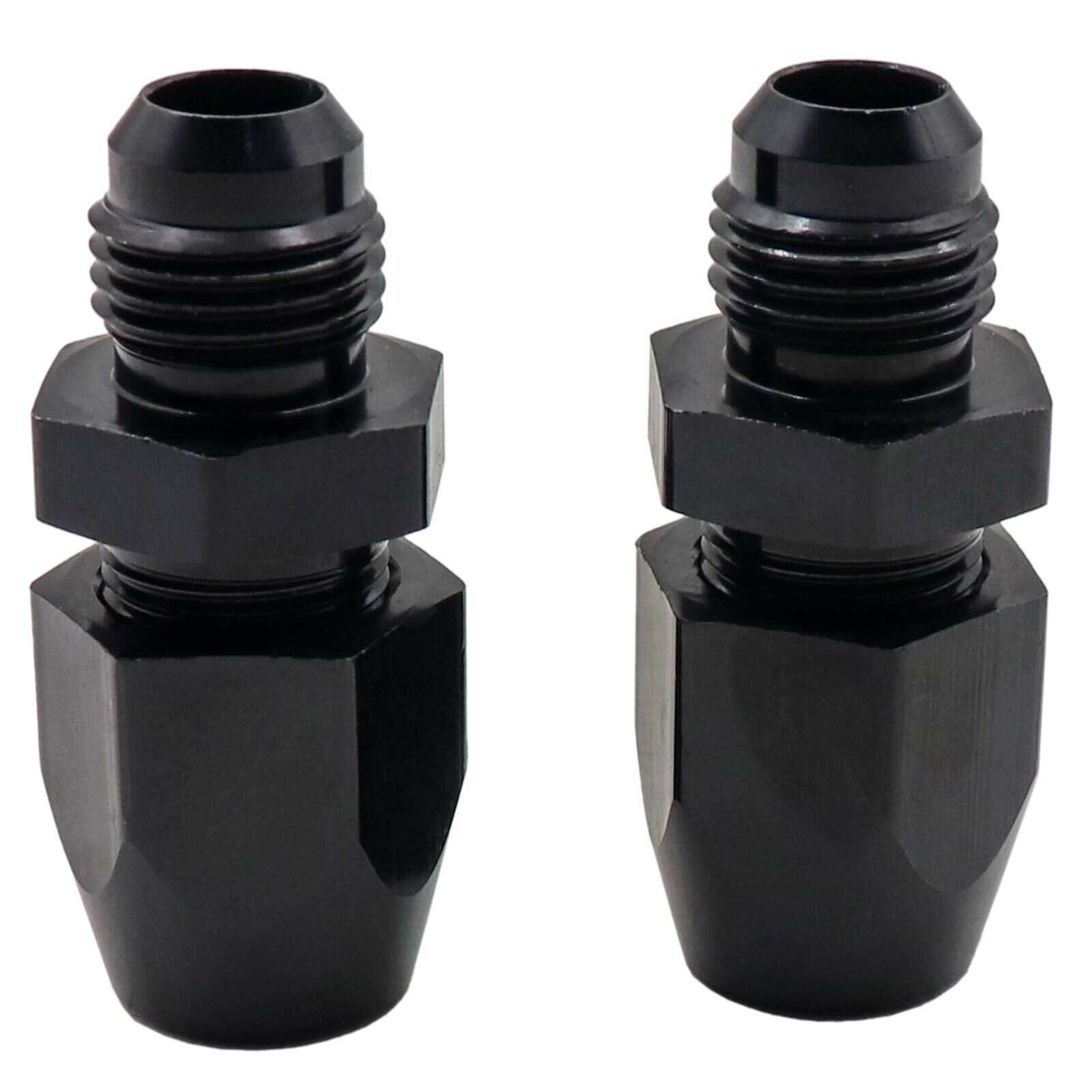 2Pcs AN6 Male to 3/8" Tube Hardline Fuel Line Adapter Fitting Tubing ...