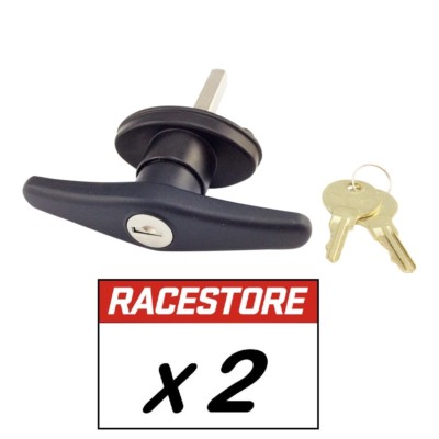 CANOPY T LOCK HANDLE Rear Fixing BLACK - 2 PACK - BOTH Anti-Clockwise ...