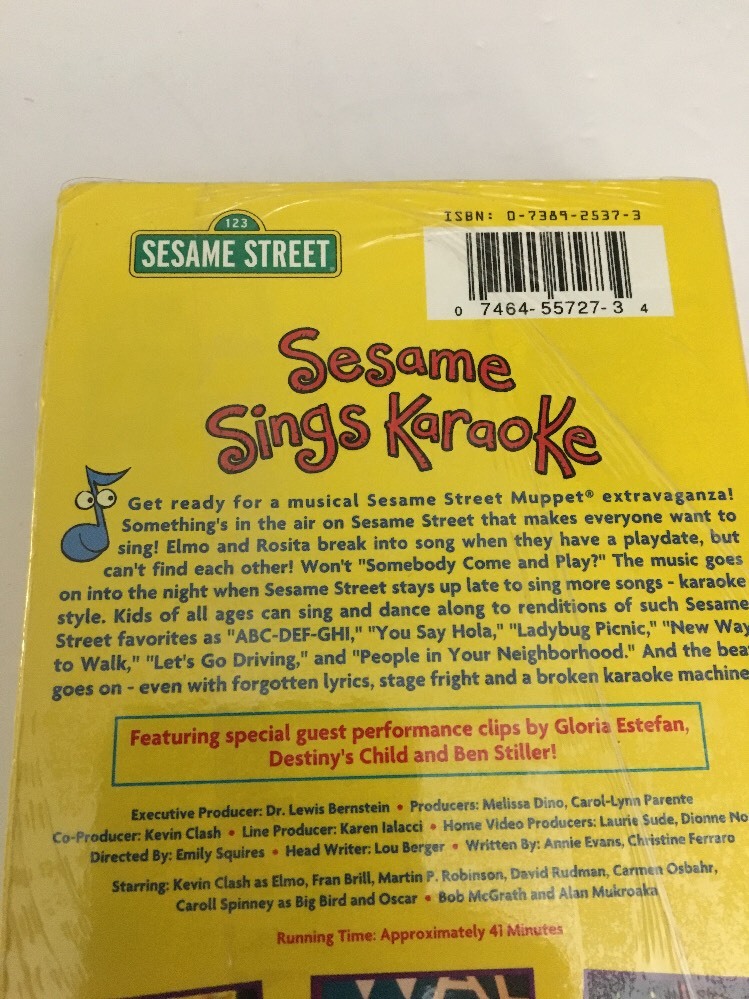 Sesame Street SESAME SINGS KARAOKE VHS VIDEO-#LV-55727-RARE VINTAGE ...
