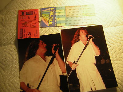 YES TICKET STUB LOT OF 2 1984 W/UNPUBLISHED PHOTOS 3X5 JON ANDERSON | eBay