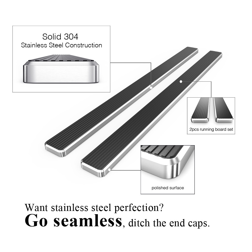 APS Polished Stainless Steel Side Steps Fit Cadillac Escalade EXT 02-13 ...