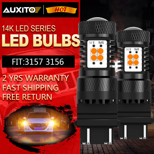 AUXITO 3157 Amber LED Turn Signal Light Bulb 3156 4157 3157a 3057 ...
