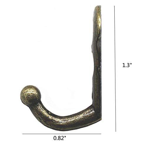 30pc Vintage Bronze Wall Mounted Single Hook Hangers B | eBay