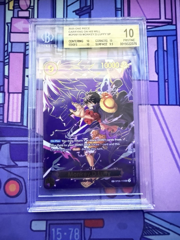 Monkey D Luffy SP OP09-119 OP13 Carrying Will One Piece - Beckett BGS ...