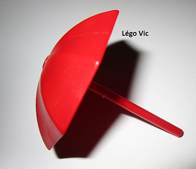 Lego x845 tige 4095 Umbrella Red Parapluie Parasol Fabuland 3672 3659 ...