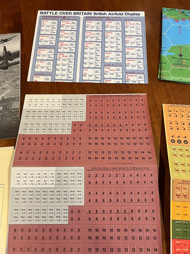 1983 SPI TSR Battle Over Britain WW2 Air Combat Game, Unpunched ...