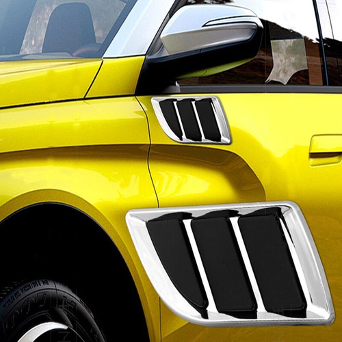 Car Side Air Flow Vent Hole Cover Fender Intake Grille Duct Decor ...