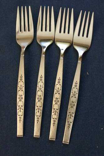 Oneida Wm. A. Rogers Premier Stainless SPANADA Set of 4 Salad Forks ...