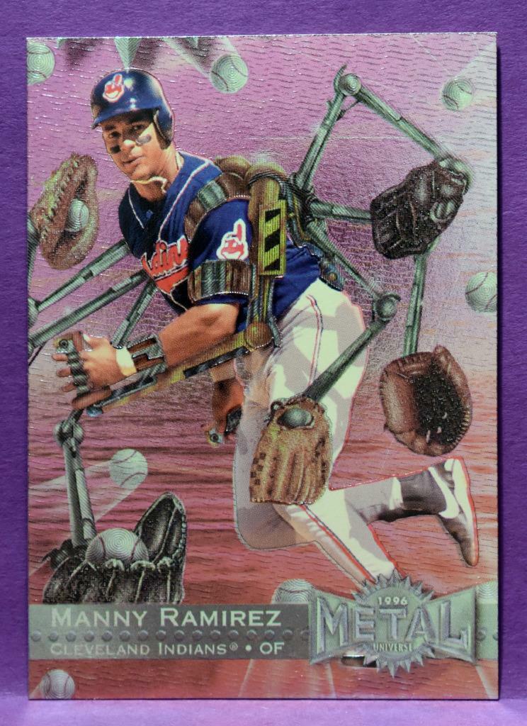 Manny Ramirez Indians 1996 Metal Universe Baseball Blank Back Box Top ...