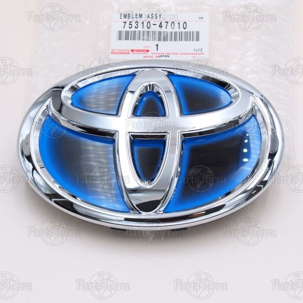 Genuine Toyota PRIUS V Front Grille Radiator Emblem Blue/Silver Logo ...