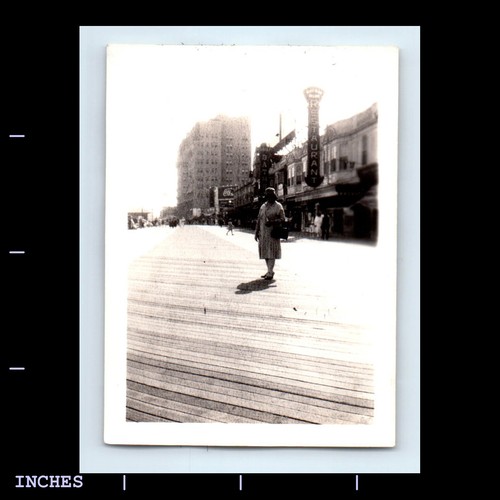 Vintage Photo WOMAN STANDING ON BOARDWALK COCA-COLA SIGN | eBay