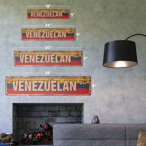 Venezuelan Flag Vintage Plastic Street Sign Venezuela National Nation ...