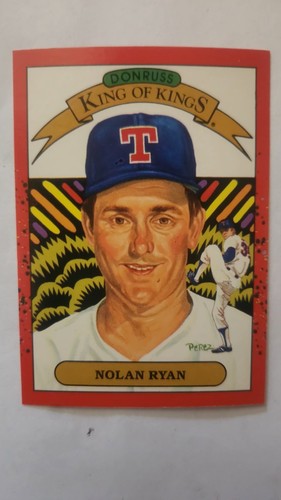1990 Donruss Diamond Kings Nolan Ryan Error Card. No Card #, Splotches ...