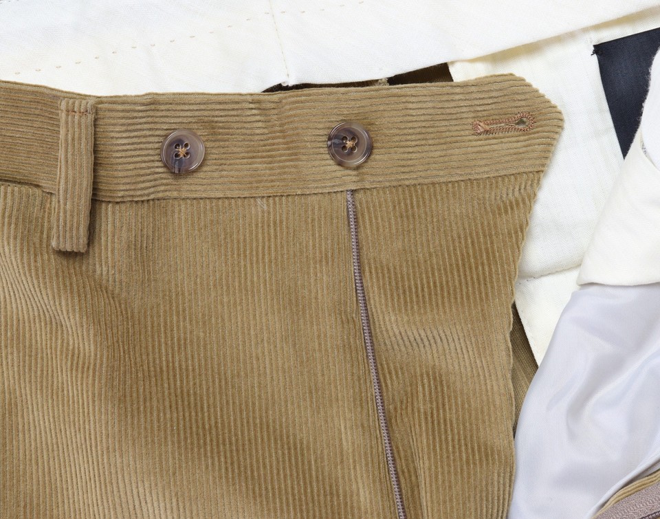 NWT ISAIA Napoli PANTS beaver stretch cotton corduroy trousers luxury ...