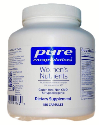 PURE ENCAPSULATIONS WOMENS NUTRIENTS MULTIVITAMIN 180 CAPSULES EXP. 09/ ...