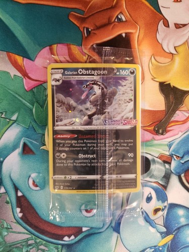 Pokemon Sword & Shield Stamped Promo Card Galarian Obstagoon 119/202 ...