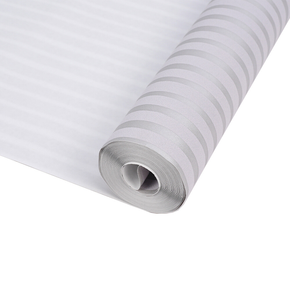 Non-woven Glitter Silver Metallic Grey Vertical Textured Wallpaper ...