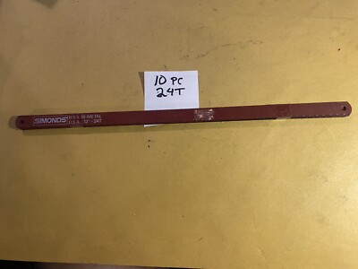 10 Pc Simonds High Speed STEEL HACK SAW BLADES 12” X 24 Teeth USA ...