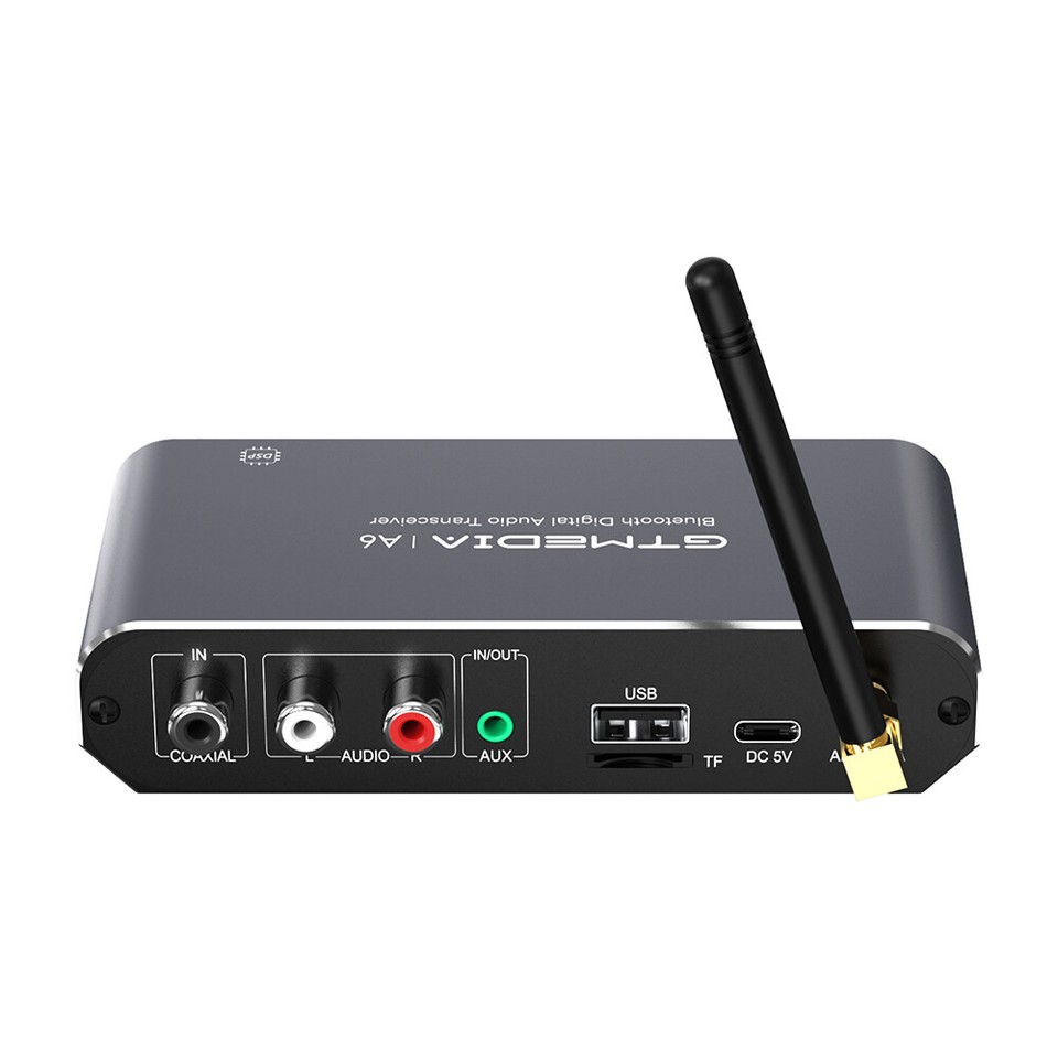 GTMEDIA A6 Bluetooth 5.1 Receiver Transmitter Bass Hi-Fi Audio Stereo ...