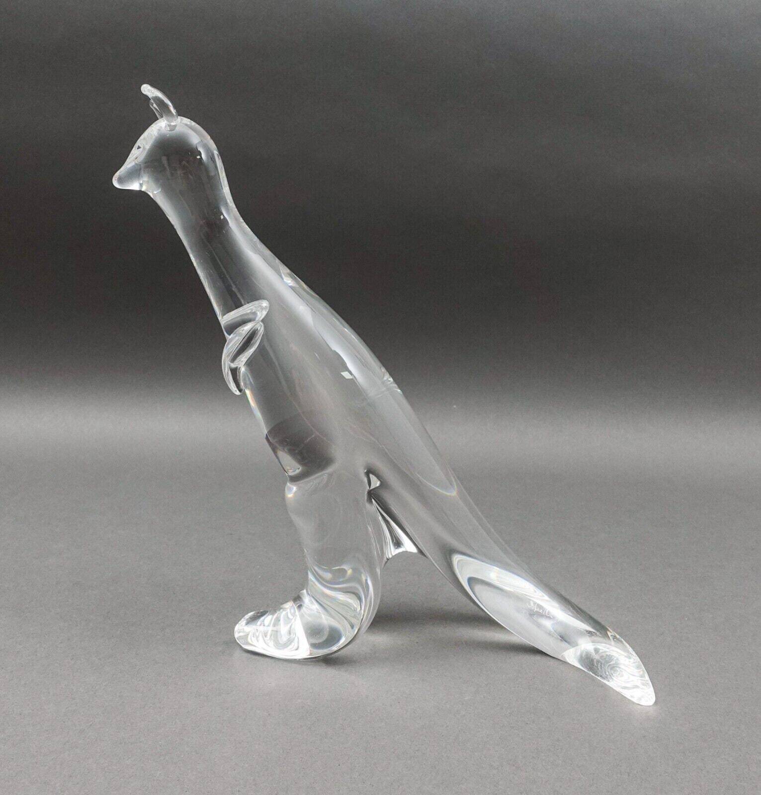 Steuben Taf Lebel Schaefer Signed Crystal Kangaroo 1999 Sculpture 9 7/8 ...