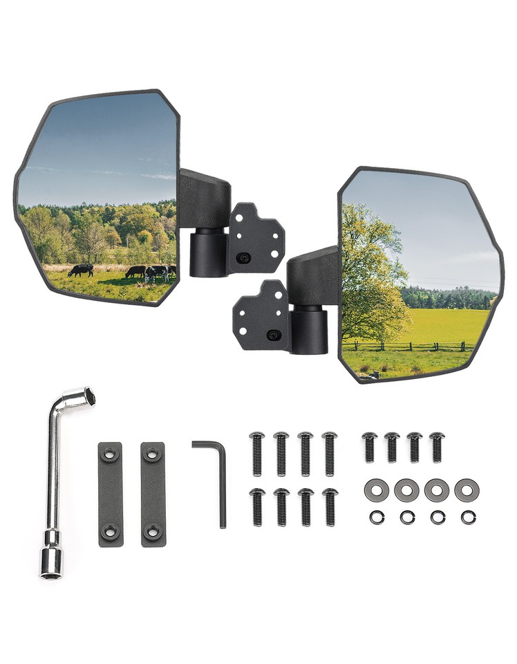 715002459 2PCS Left and Right UTV Side Mirrors For 2016-2022 Can Am ...
