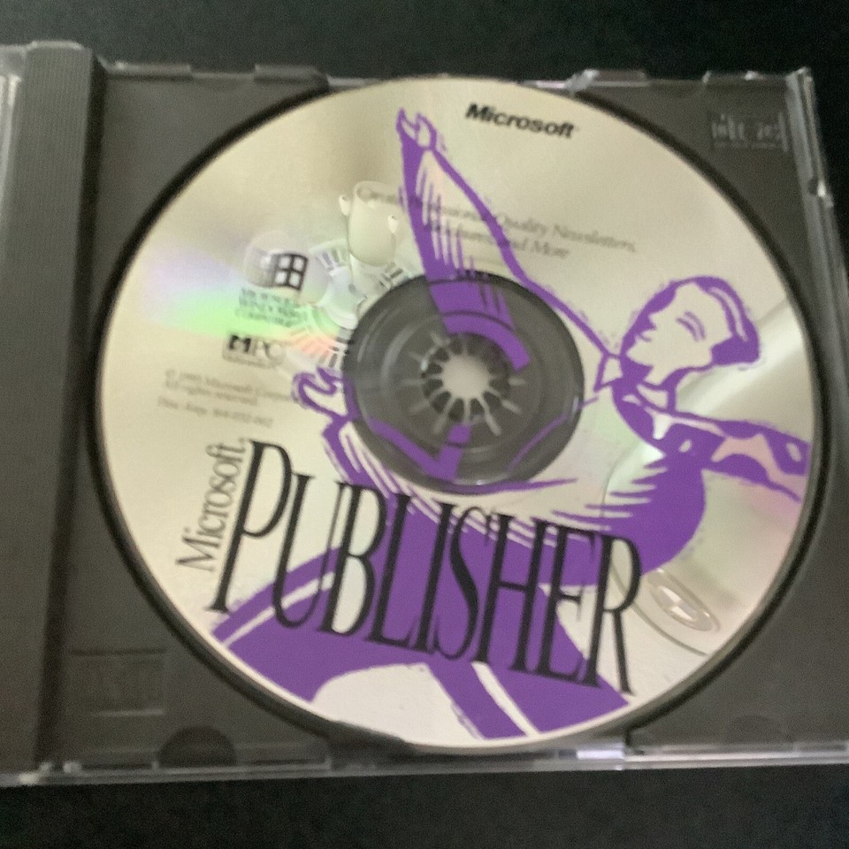 Microsoft Publisher Windows Compatible 2.0 Software PC Disc 1993 ...