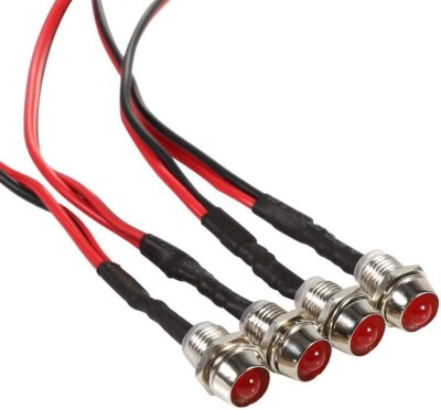 LED Pilot Light 12V Lamp Car Boat Dash Indicator Warning Light 8mm ...