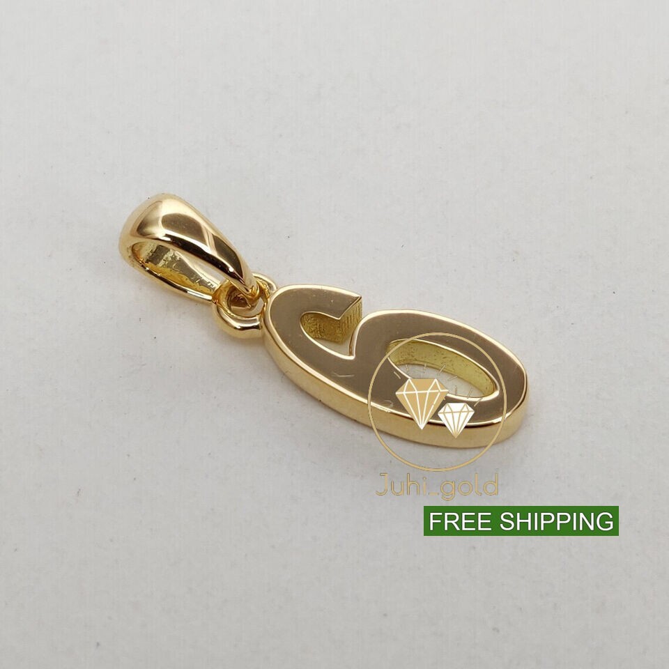 Real Solid 925 Yellow Sterling Silver Custom Initial ''6'' Number Charm ...