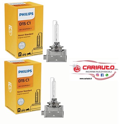 Coppia Lampada Xeno Philips D1S 85415C1 35W 85V Per Fari Allo Xenon ...